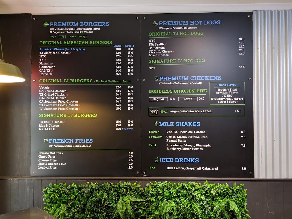 Menu at Two Jays Epping restaurant, Epping
