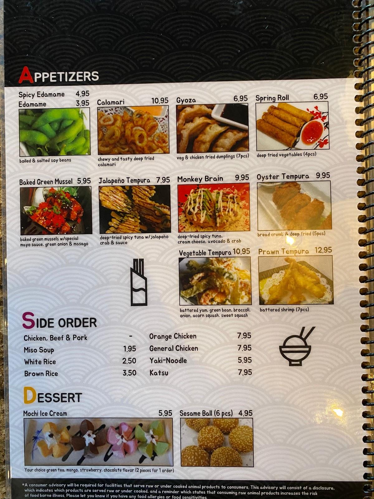 Menu at Yami Sushi & Teriyaki restaurant, Gresham, SW Highland Dr