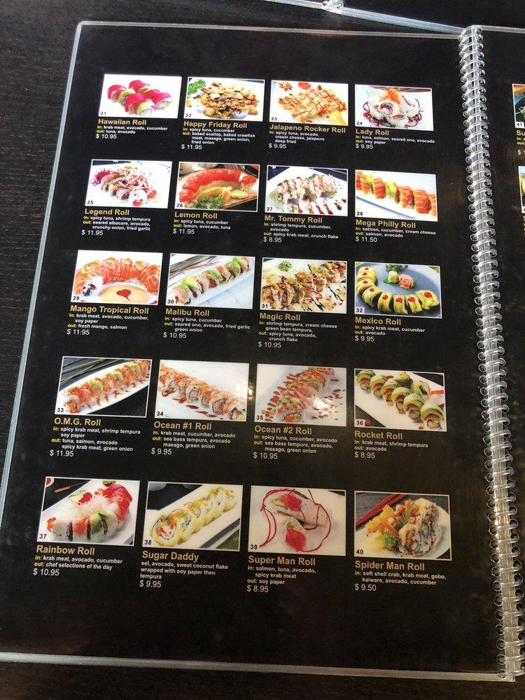 Menu at Anaba Sushi restaurant, Glendora