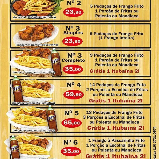 Menu em Frango Frito restaurante, São Paulo, Estr. de Itapecerica, 2860