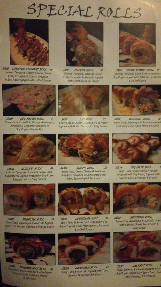Menu at Fuji Hana Sushi Bar and Hibachi Steakhouse, Gretna