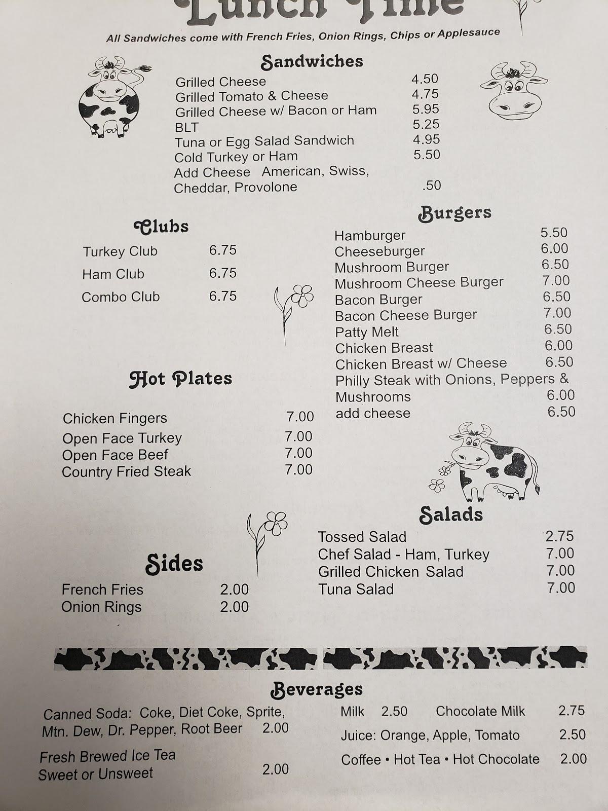 Menu at Heffer's Kountry Cafe, Ormond Beach, 603 S Yonge St