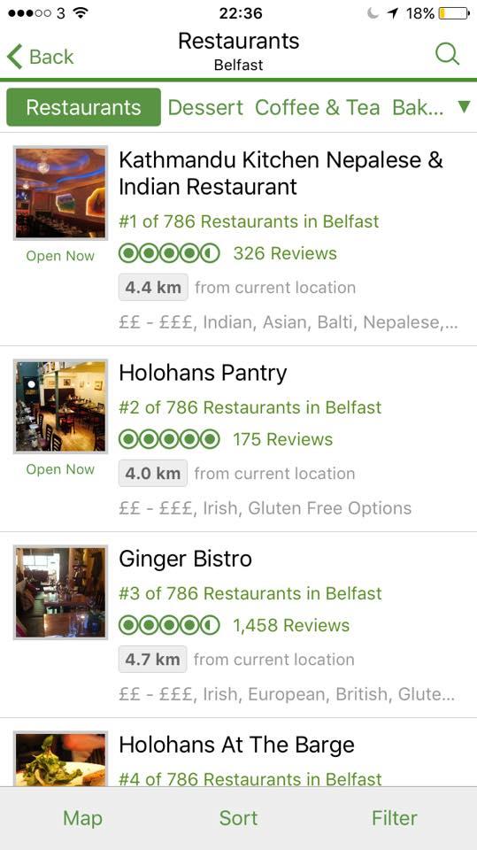 Menu at Bites of India Botanic restaurant, Belfast