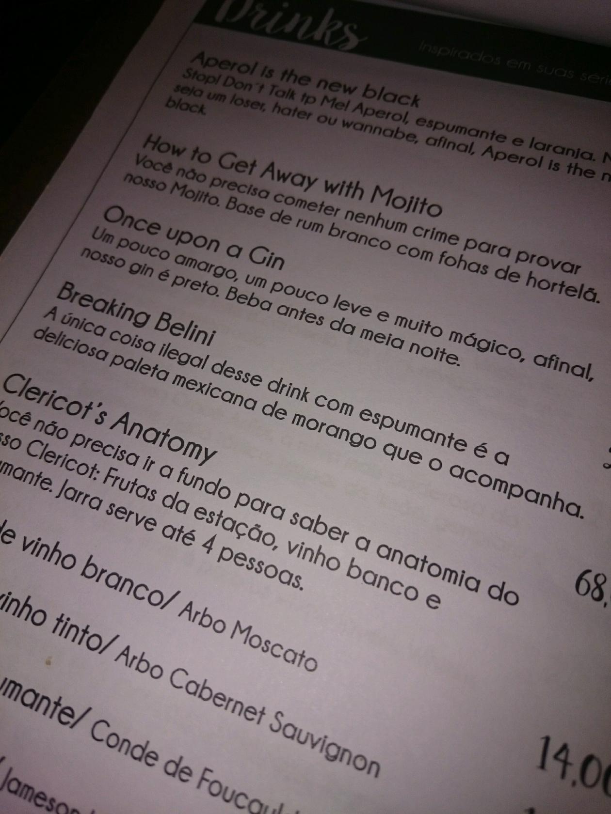 Menu at Hang Out • Gastro Pub, Florianópolis