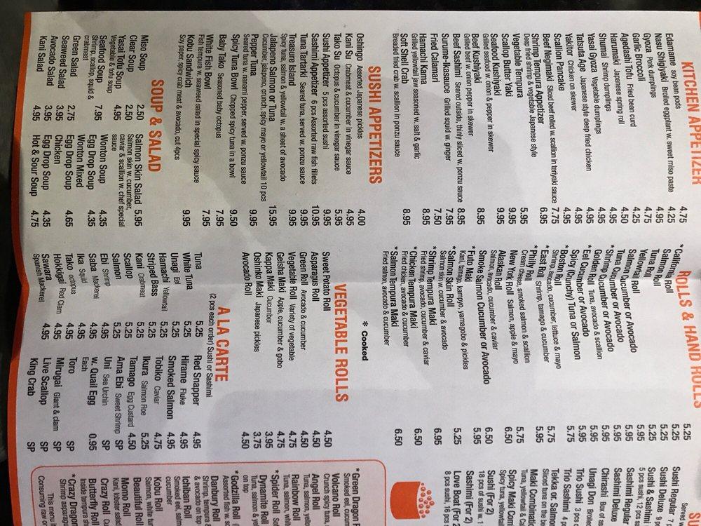 Menu at Kobu Asian Bistro restaurant, Mahopac