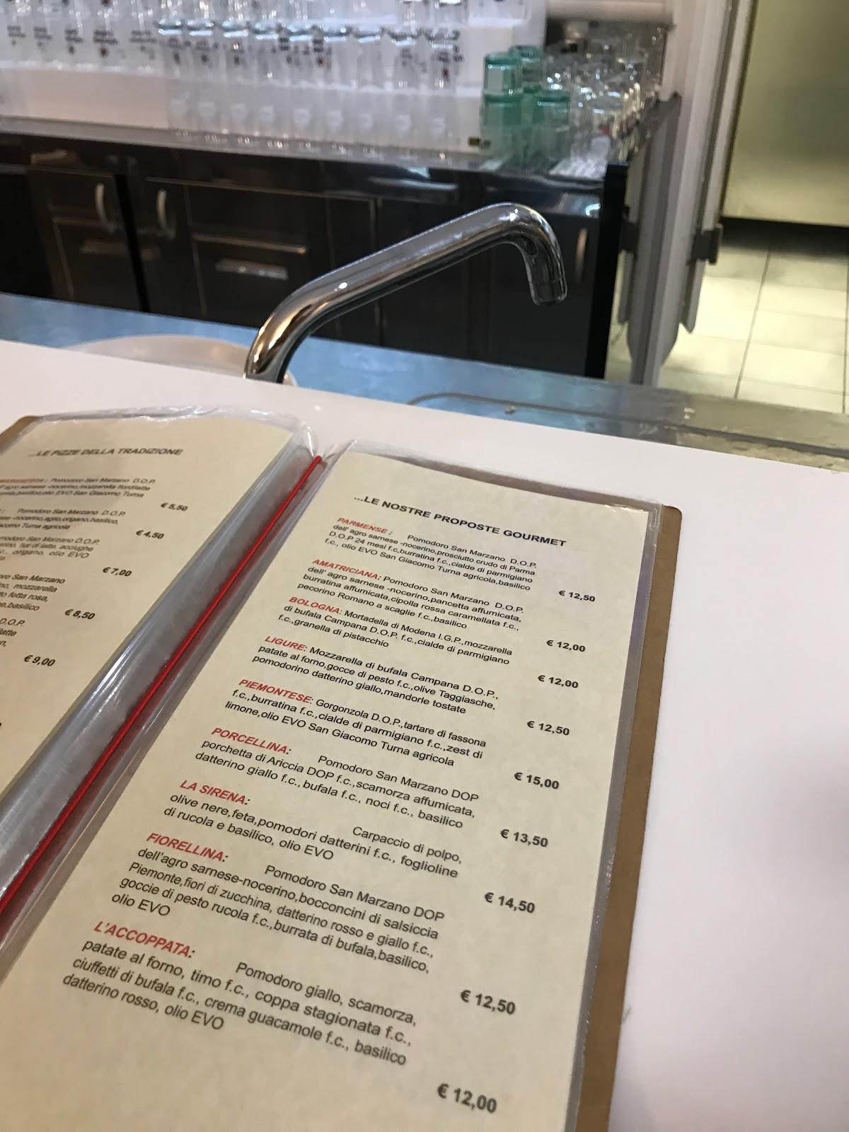 Menu at la favola restaurant, Ivrea, Stradale Cigliano