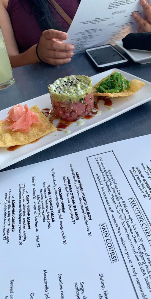 Menu at Flippers restaurant, Fort Myers Beach