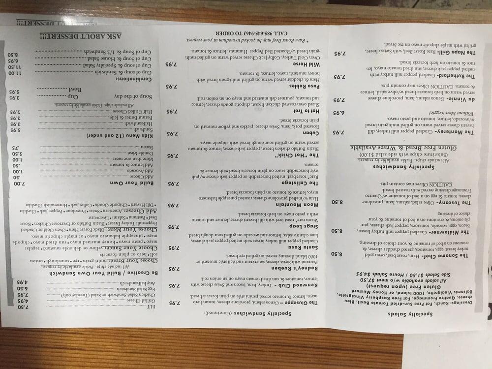 Menu at Habanos & The Wine Seller pub & bar, Slidell