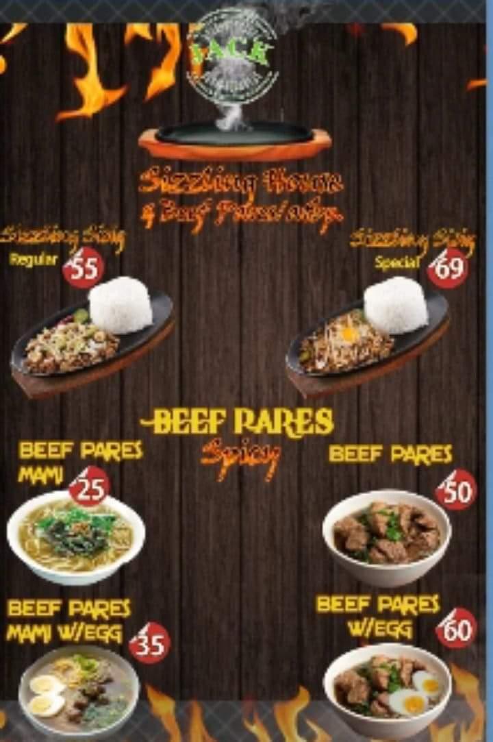 Carta del restaurante JACK SIZZLING HOUSE, Cebú