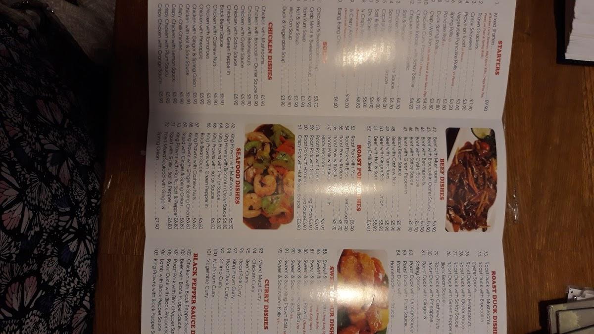Menu at Moon Bay restaurant, Helston, TR12 6 Helston