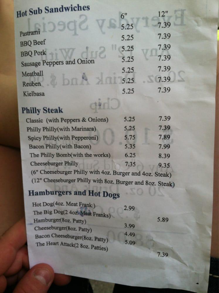 Menu at E & S Foods, Bunnell