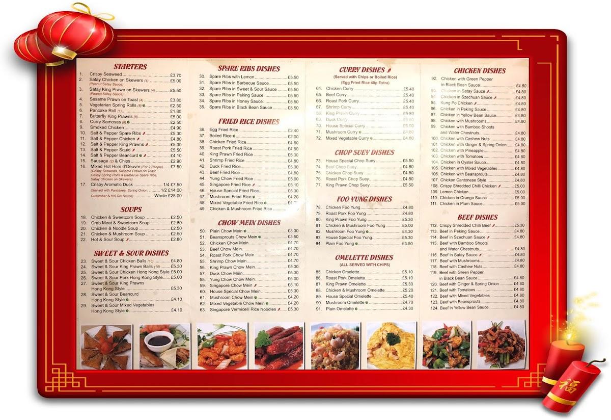 Menu at Golden Triangle fast food, Pontardawe