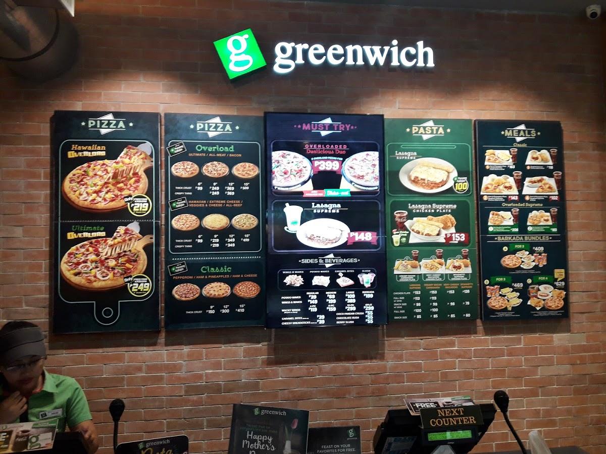 Menu at Greenwich restaurant, Balayan