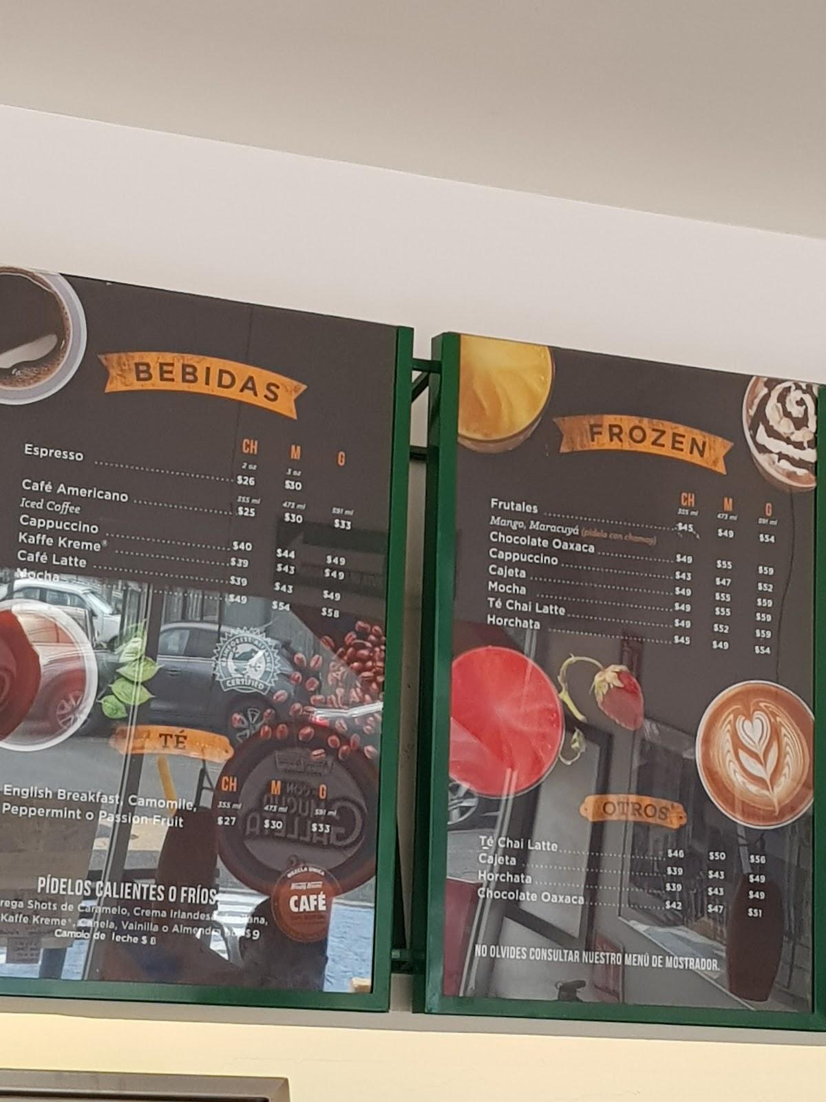 Menu at Krispy Kreme restaurant, Mexico City, Blvd. Adolfo López Mateos ...