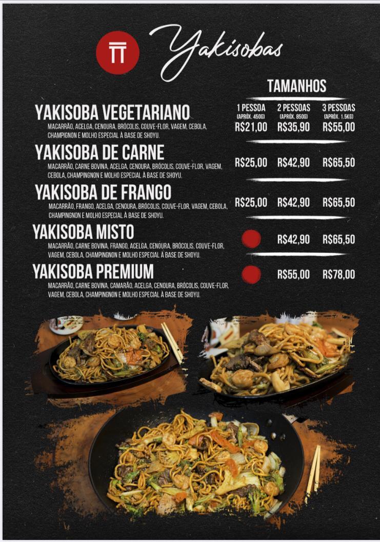 Menu at Hoto Motto Yakisoba & Obentô restaurant, São Carlos