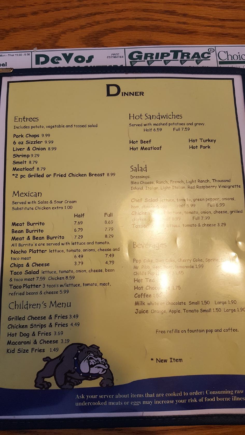 Menu at Ravenna Round Table restaurant, Ravenna