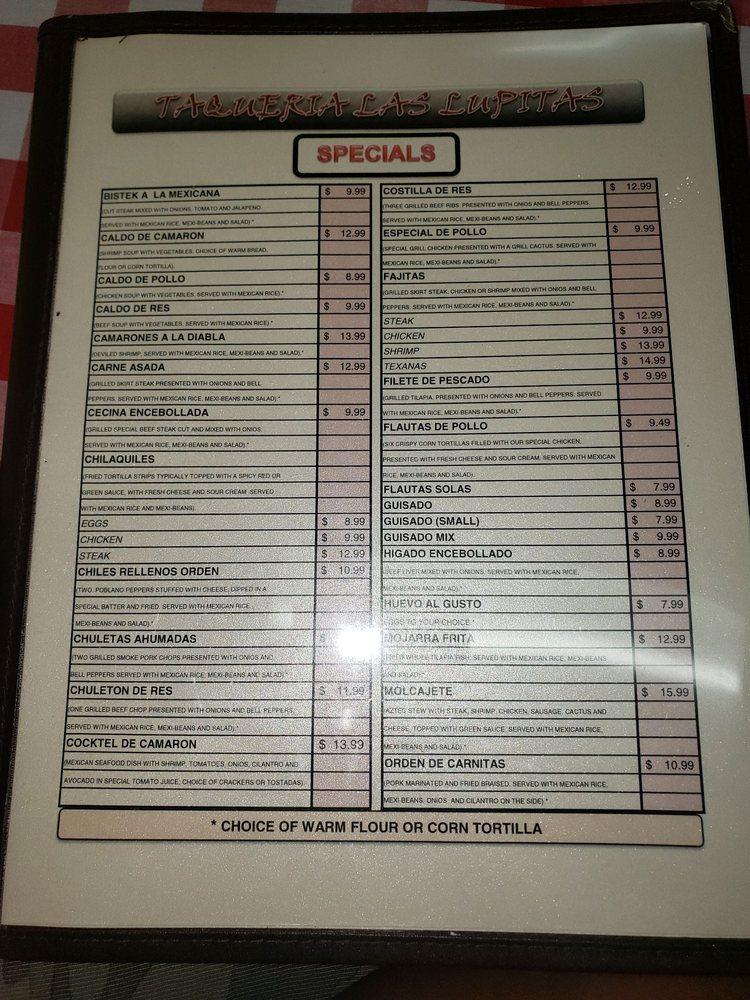 Menu at El Mercadito Tienda-Carniceria, Jonesboro