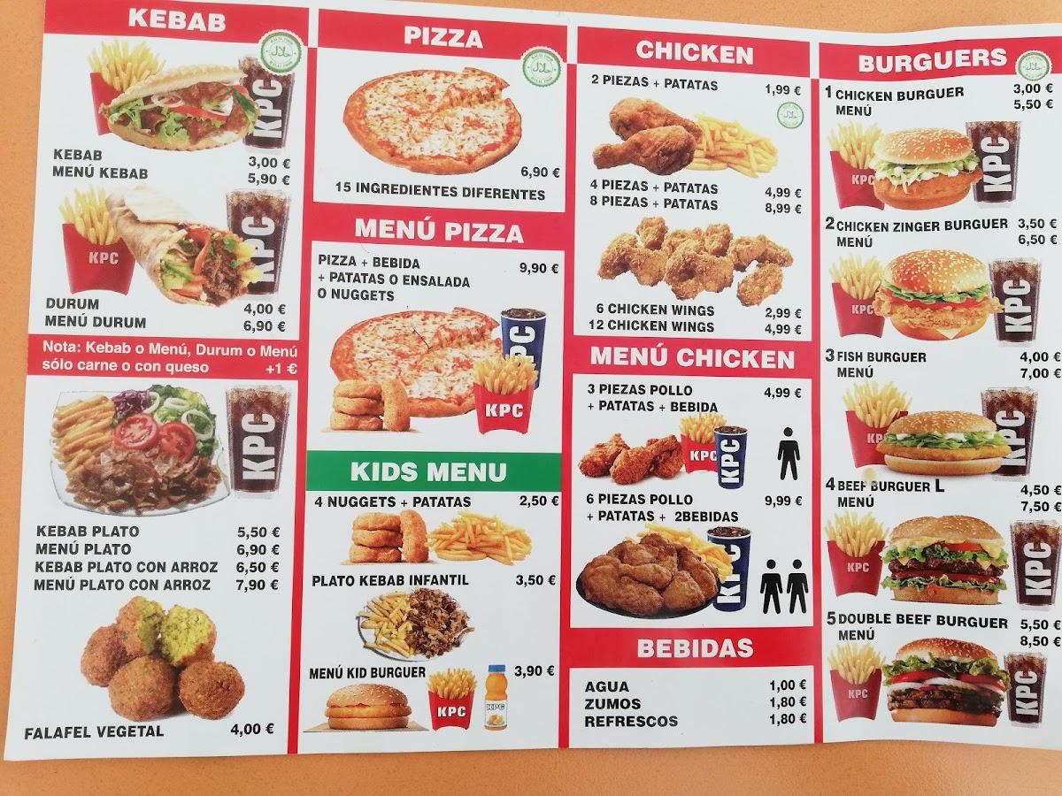Carta del restaurante KPC SALOU, Salou