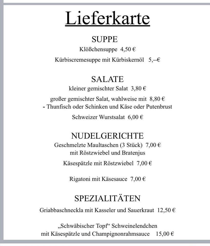 Speisekarte von Landgasthof Bieg restaurant, Neuler