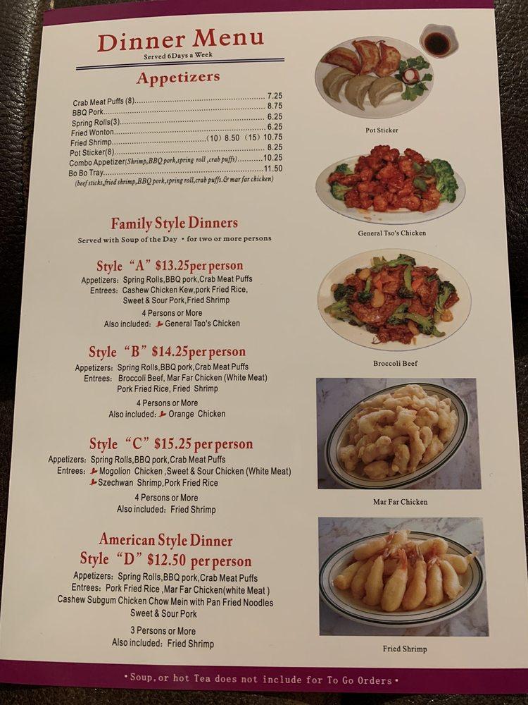 Menu at Four Seasons Restaurant, Grants Pass