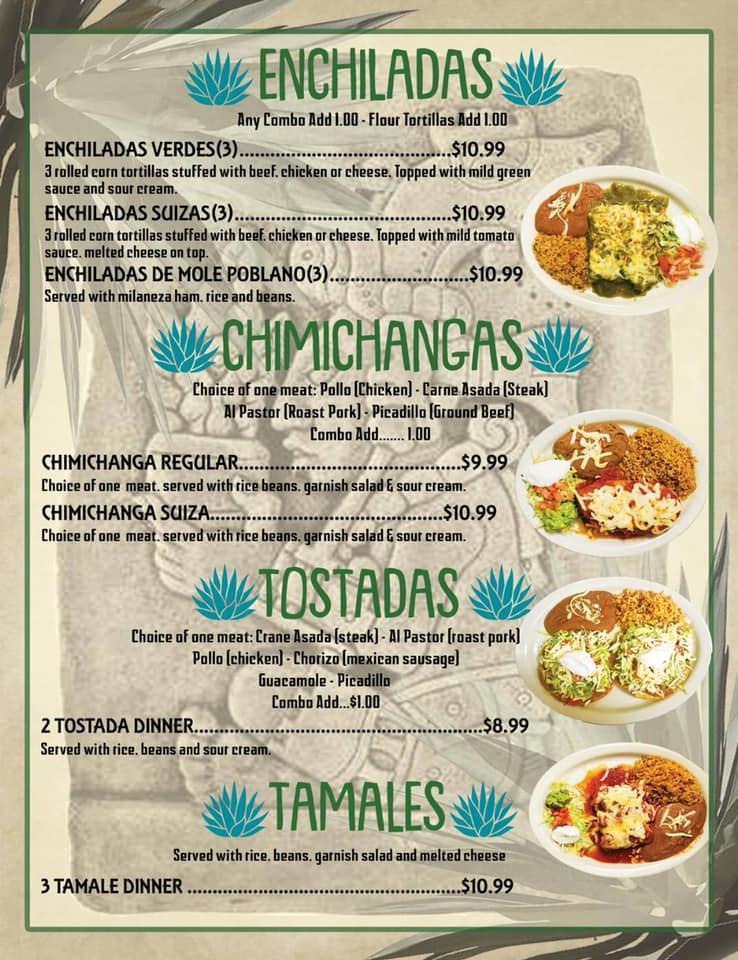 Menu at El Agave Mexican Restaurant LLC, Hoffman Estates