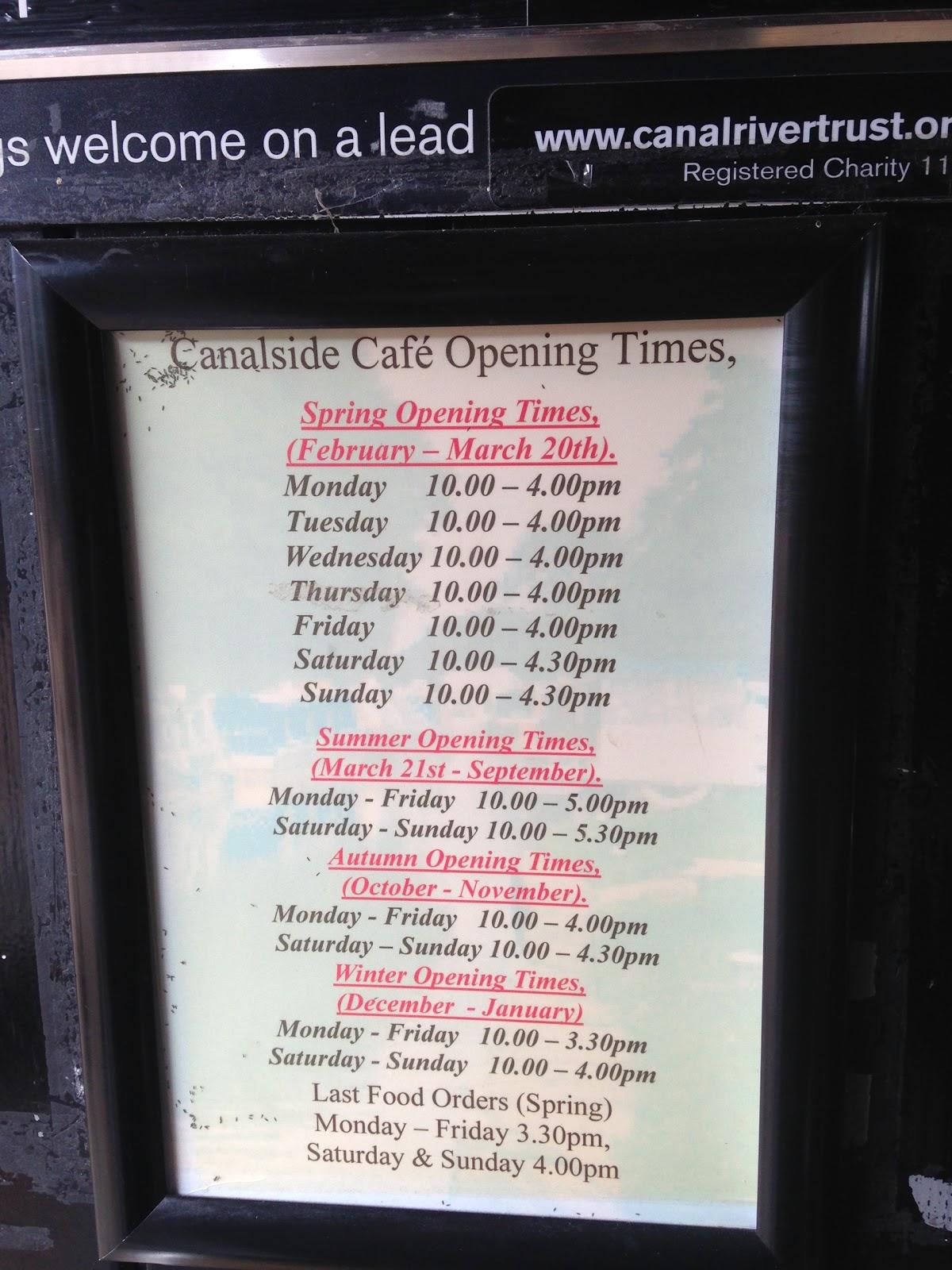 Menu at Canalside Cafe Bistro Ltd, Fradley and Streethay