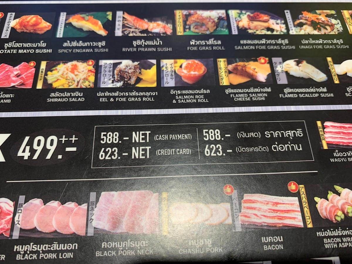 Carta del restaurante Tenjo Sushi & Yakiniku Premium Buffet (Future ...