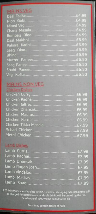 Menu at KESAR PUNJABI RESTAURANT, London
