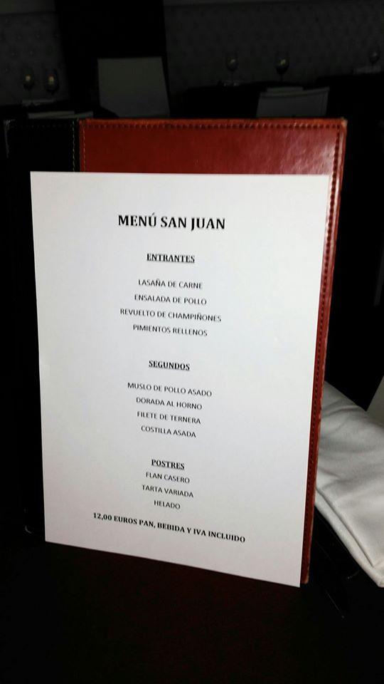 Menu at Restaurante Vagón de Cola, Irun