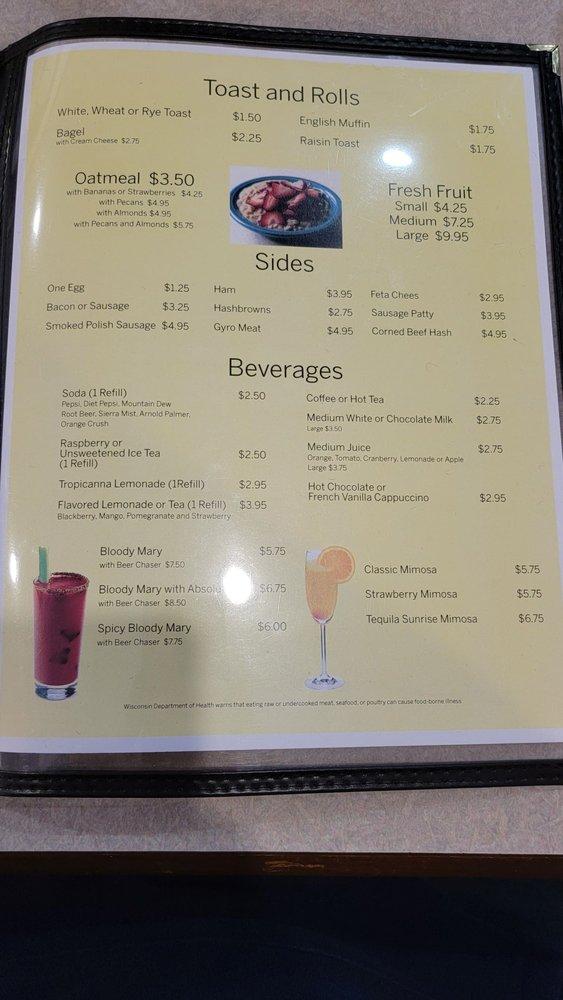 Menu at Andrea’s Family Restaurant, Cudahy