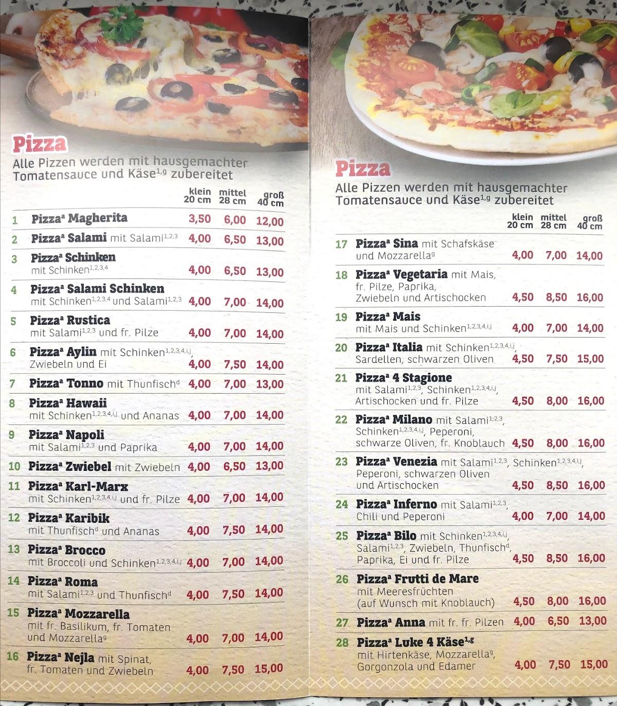 Speisekarte von Little PizzaLand, Braunschweig