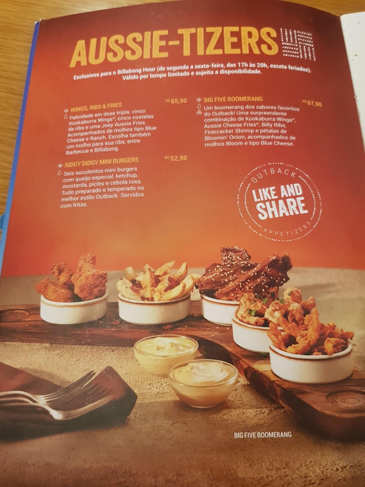 Menu em Restaurante Outback Steakhouse, Niterói, R. Miguel de Frias