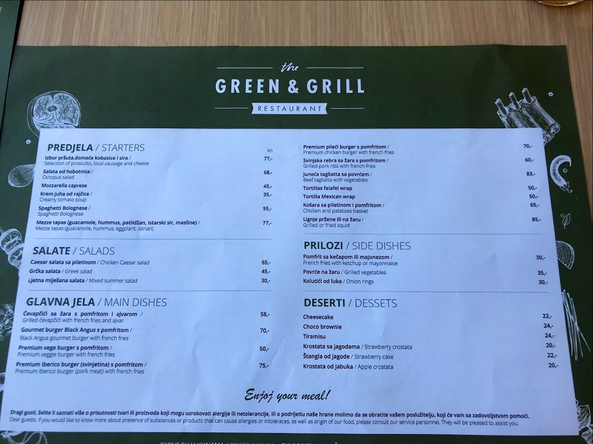 Menu at Oliva Grill Restaurant, Rabac
