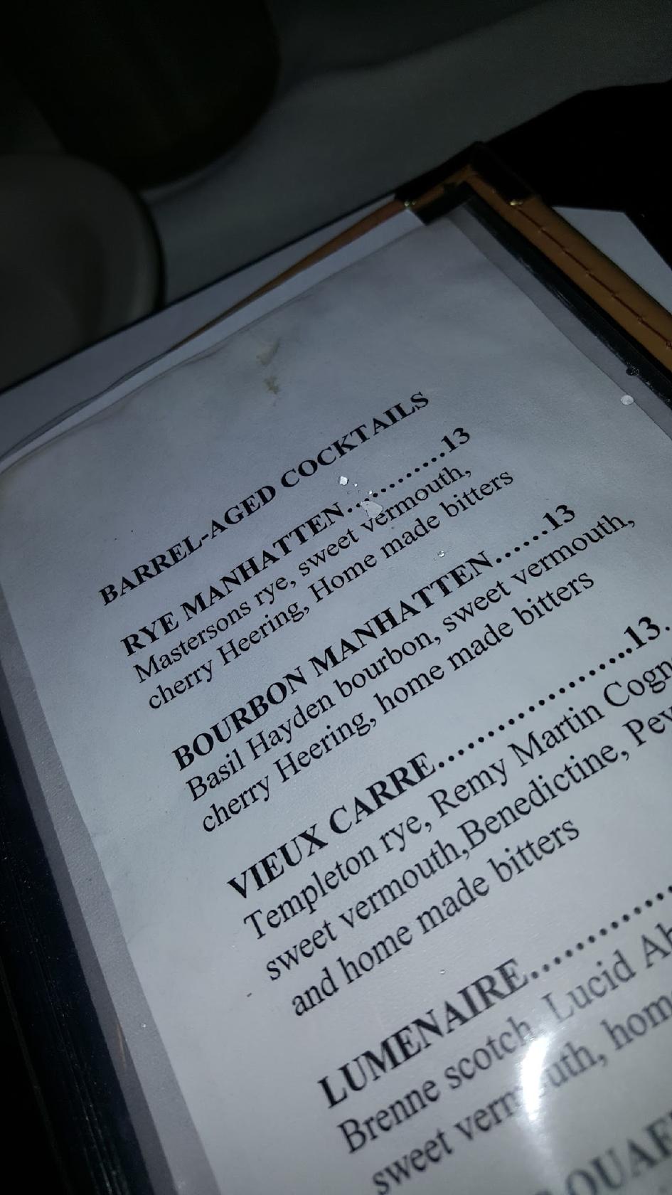Menu at Union House restaurant, Genesee Depot