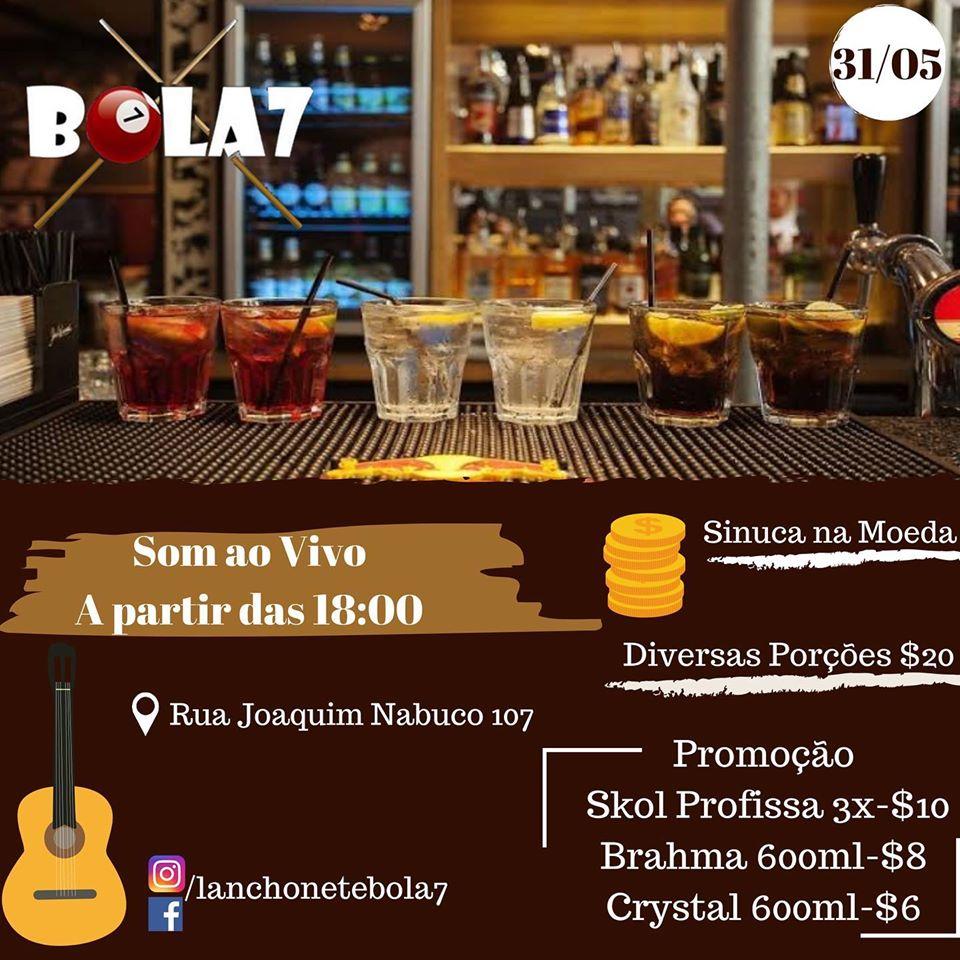 Menu em Bola 7 pub & Bar, Campo Grande
