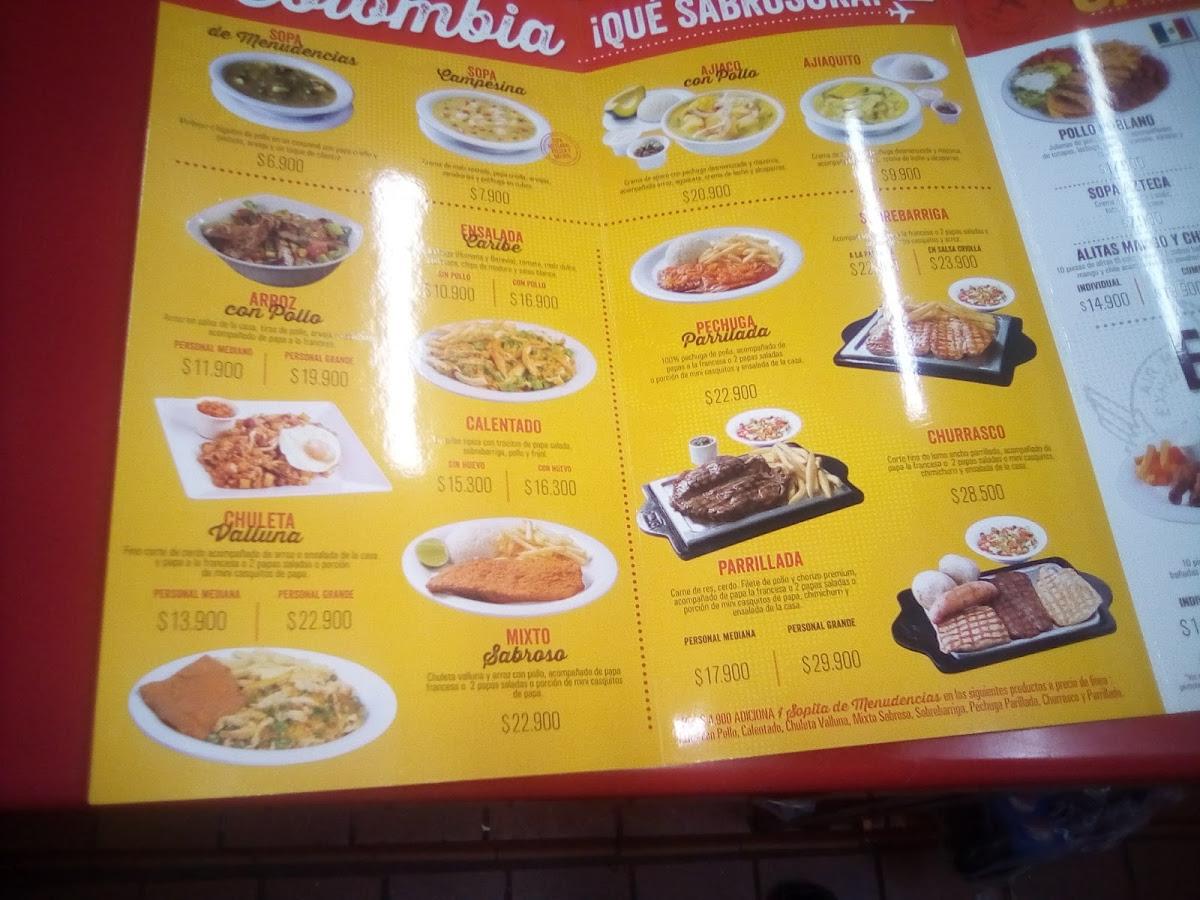 Carta del restaurante La Brasa Roja – Centro, Bogotá