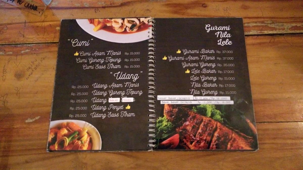 Menu at Resto Omah Sapi restaurant, Pati