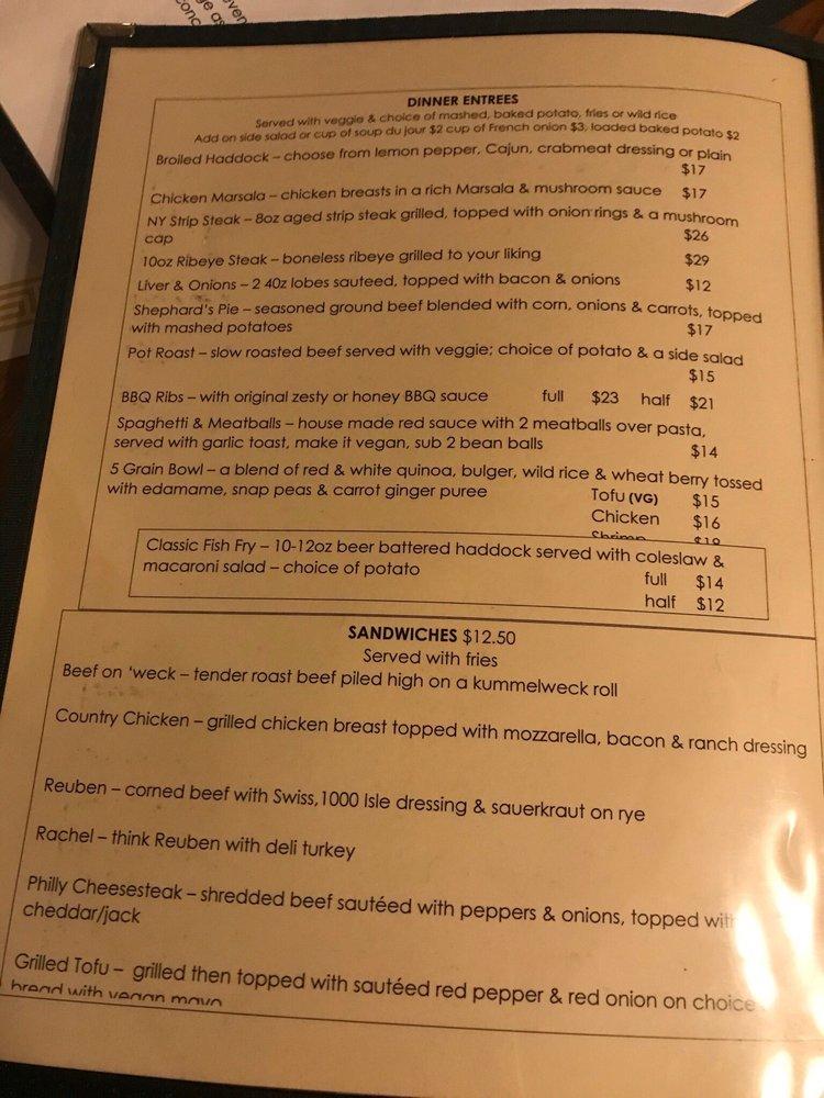 Menu at The Globe Restaurant, East Aurora
