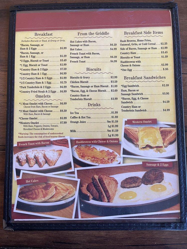 Menu at Moss' Southern Cooking steakhouse, Clarksville, 253 Clearview Dr