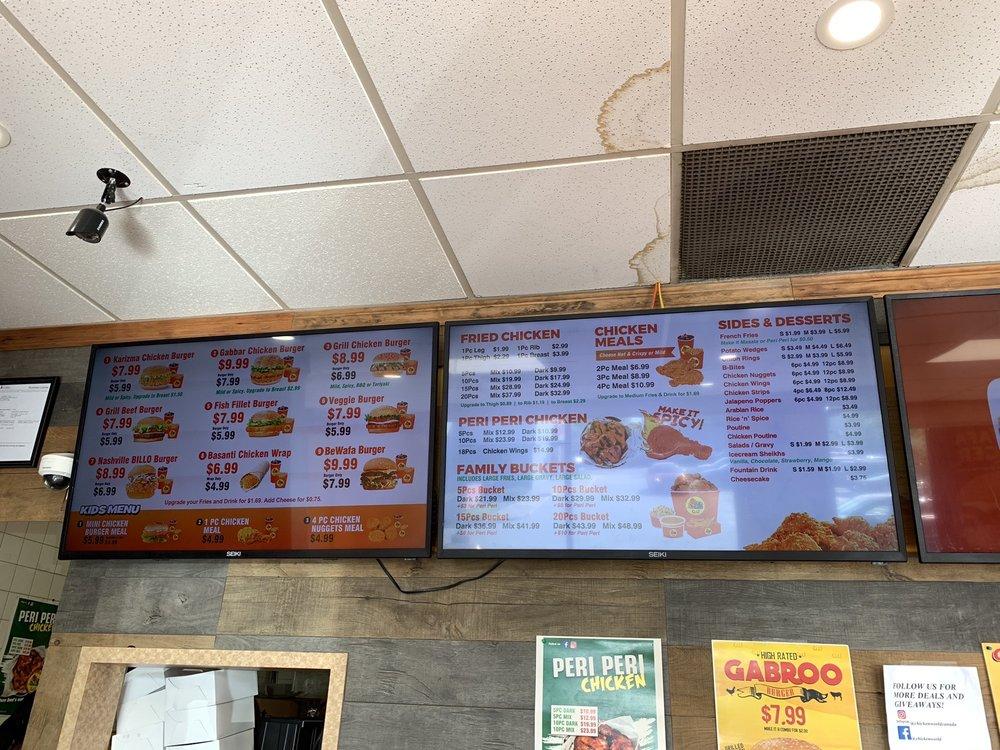Menu at Chicken World fast food, Surrey, 96 Ave