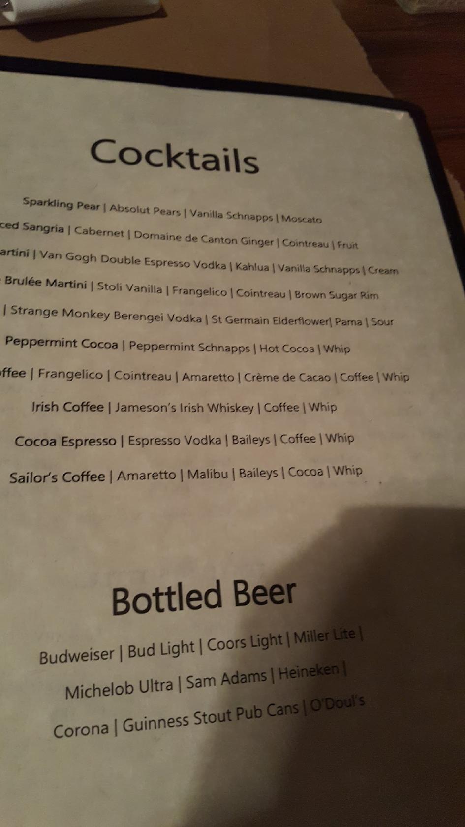 Menu at Depot Grille steakhouse, Staunton