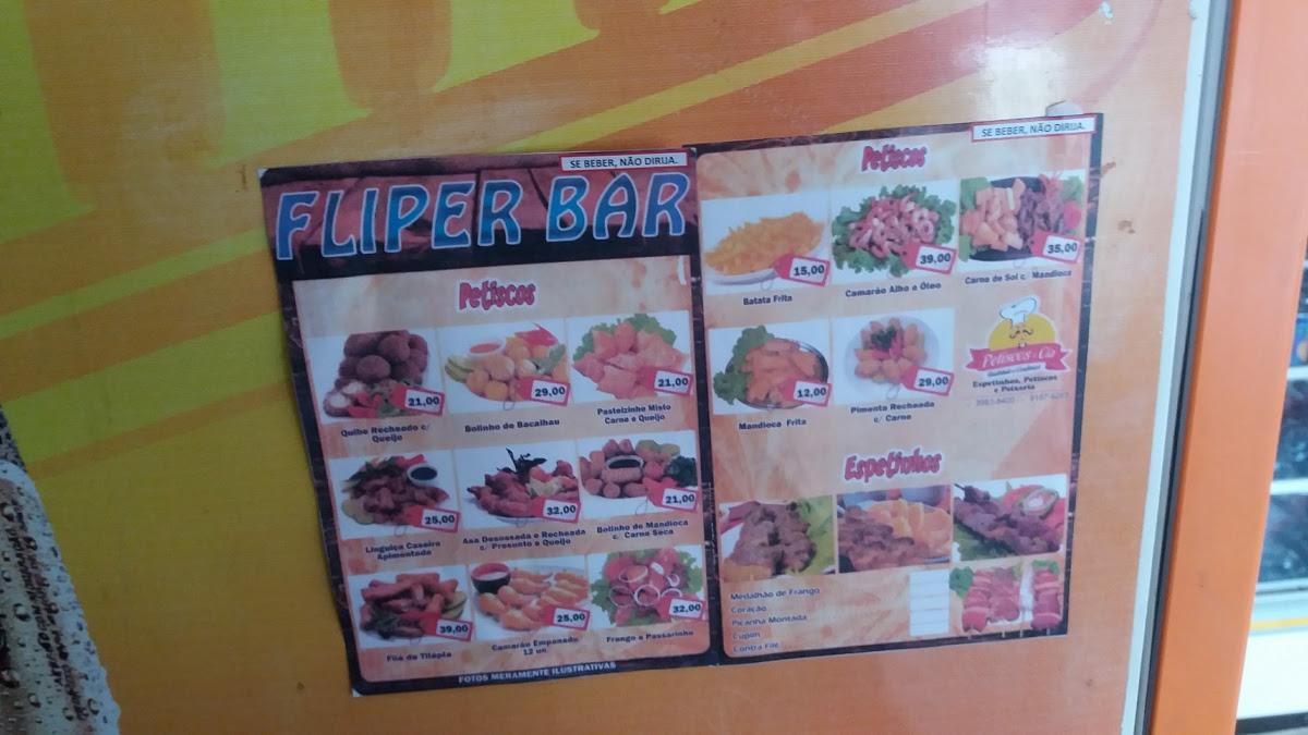 Menu at Flipper Bar, Brasília