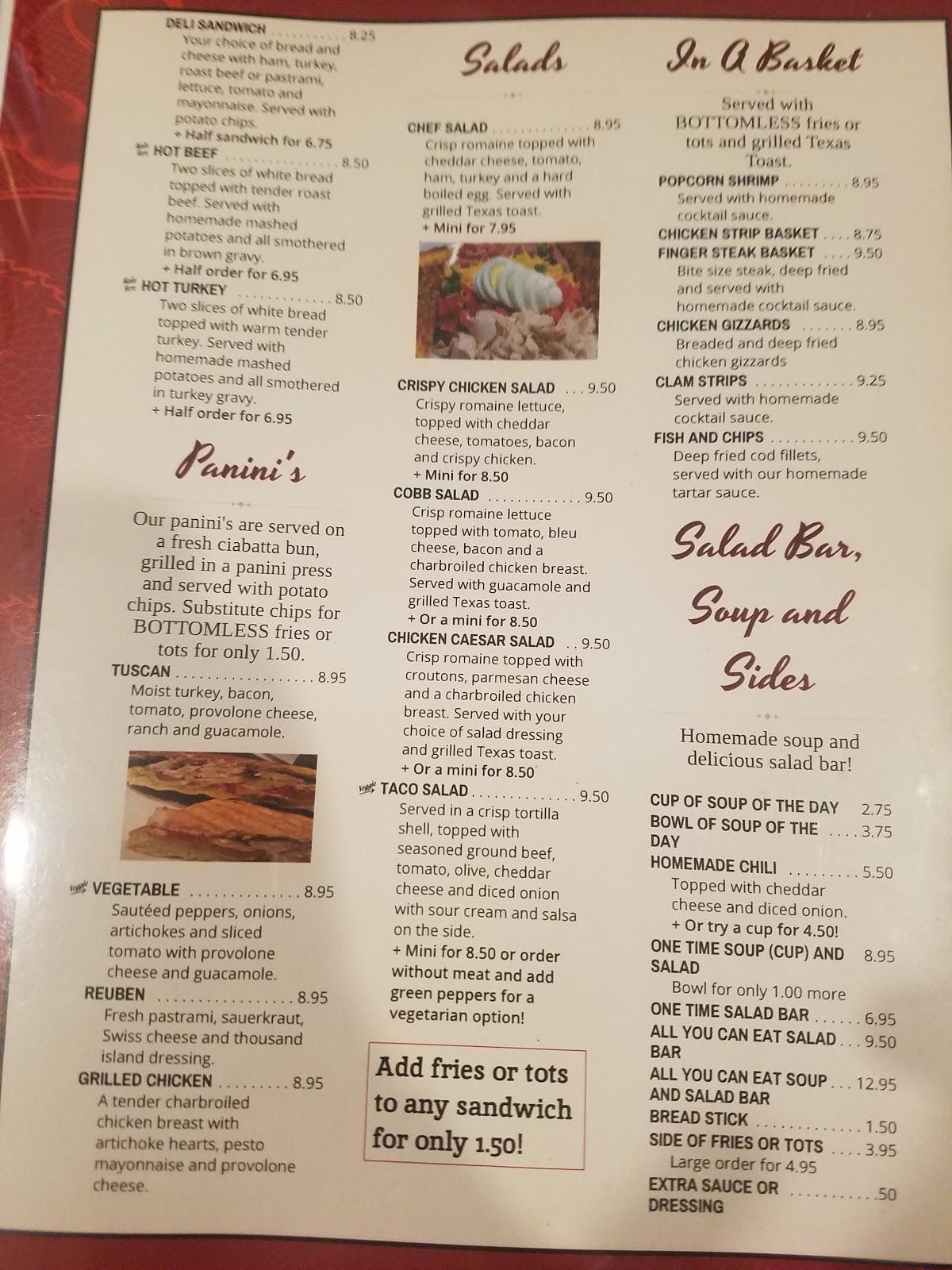Menu at Kooskia Café cafe, Kooskia
