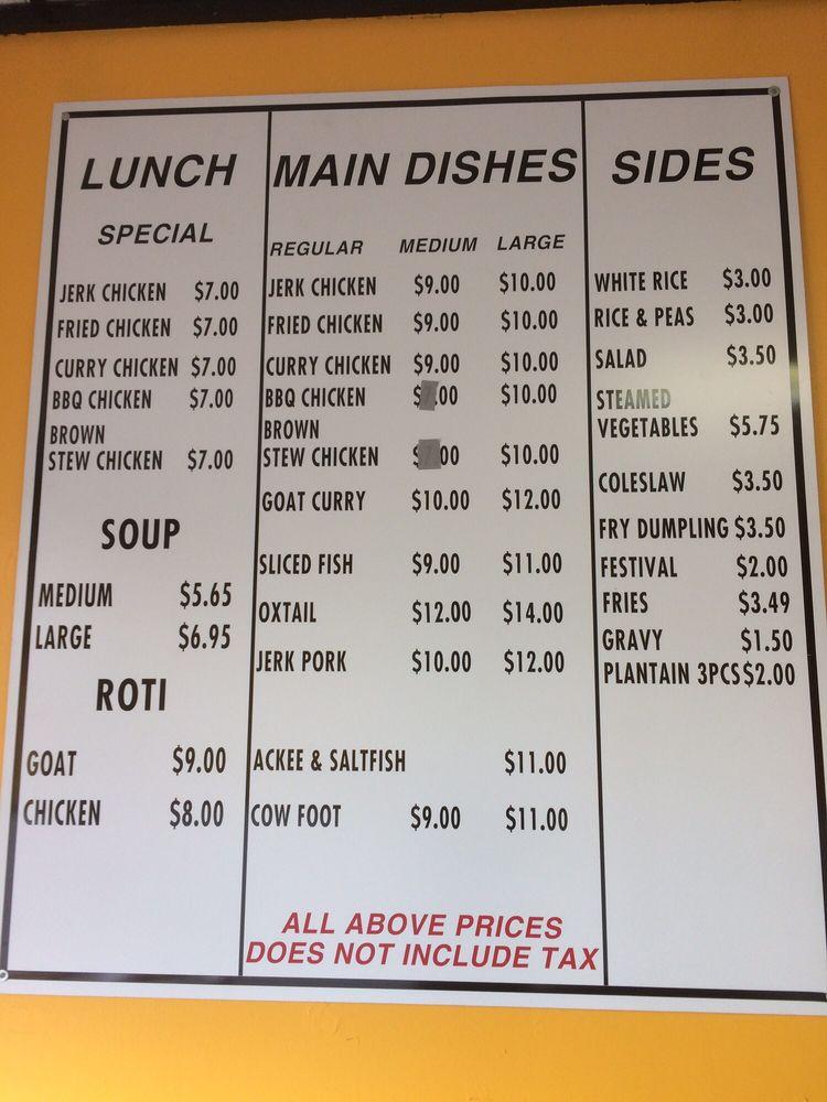 Menu at Mangoes Restaurant, Toronto, Lake Shore Blvd W