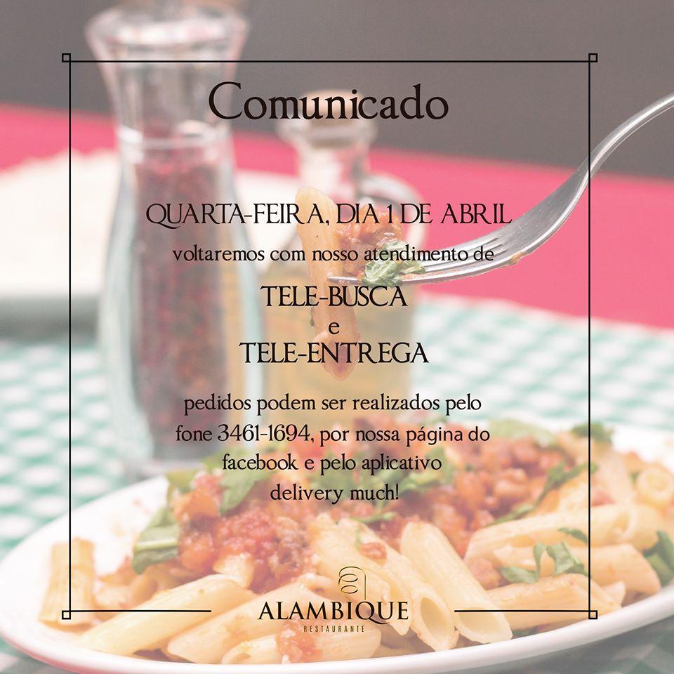 Menu at Restaurante Alambique, Carlos Barbosa