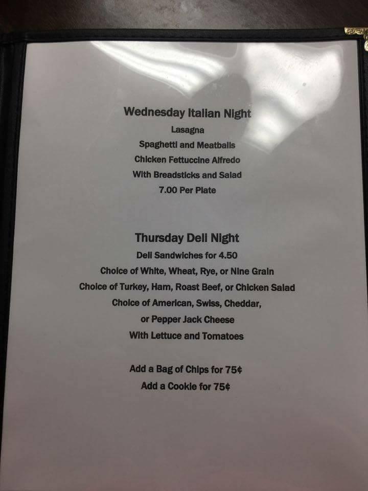Menu at Village Hot Scoops restaurant, Hastings