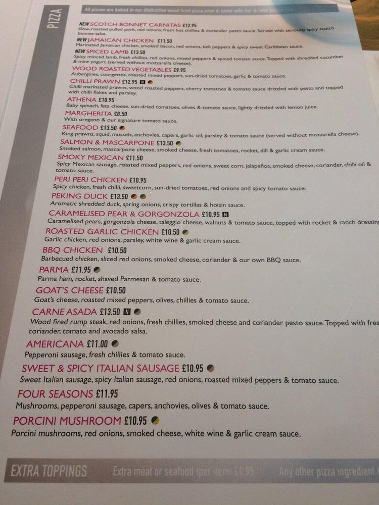 Menu at Zerodegrees Microbrewery & Restaurant Reading, Reading