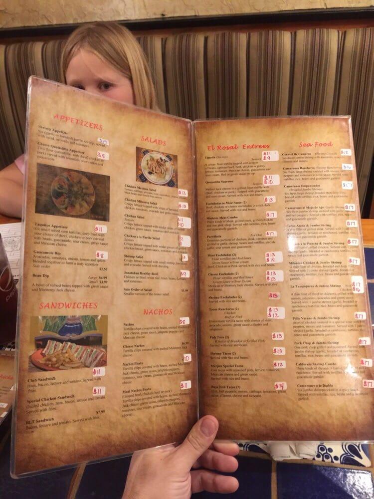 Menu at El Rosal Bar & Grill, Visalia, W Noble Ave