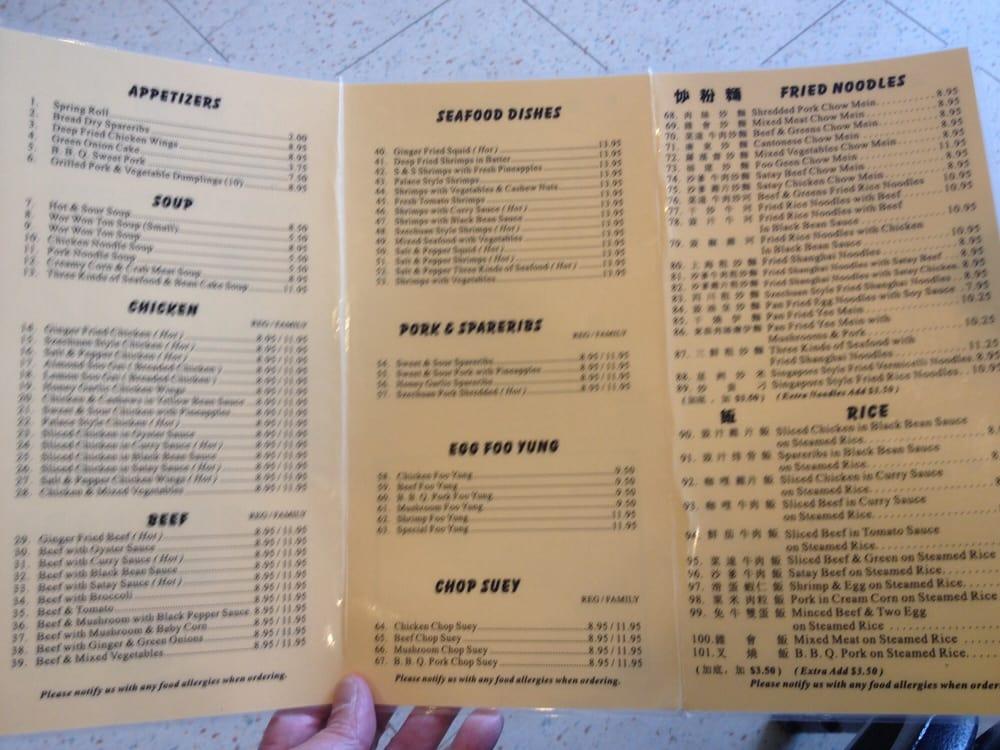 Menu at Fat Kee Noodle House restaurant, Calgary, 26 St NE