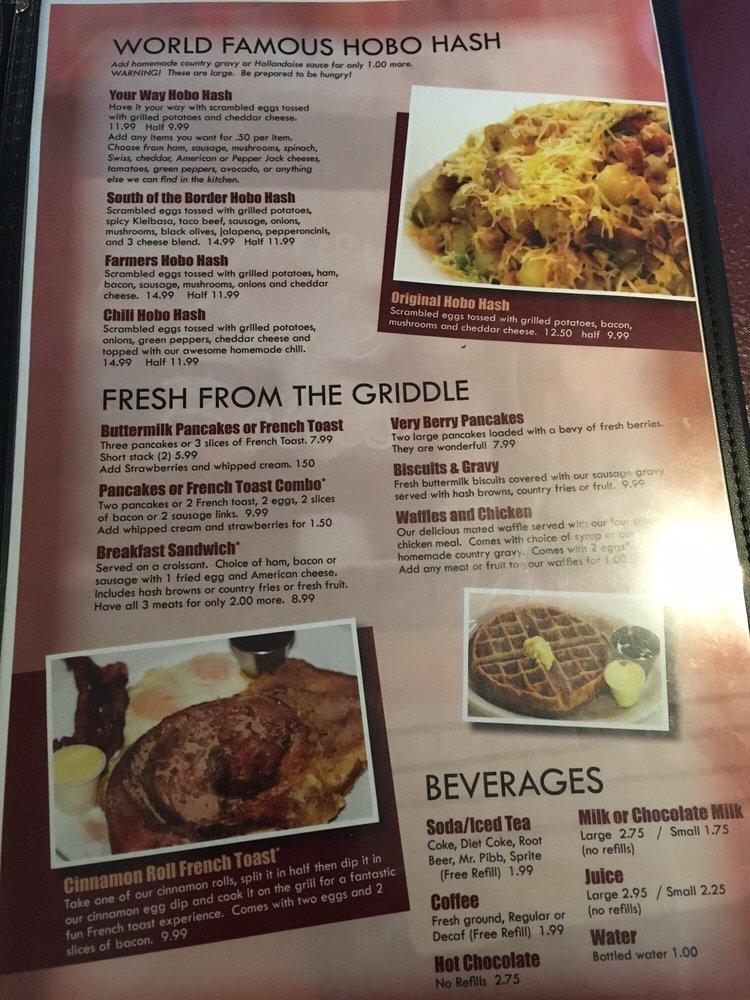 Menu at Hometown Charm Cafe, Sumner